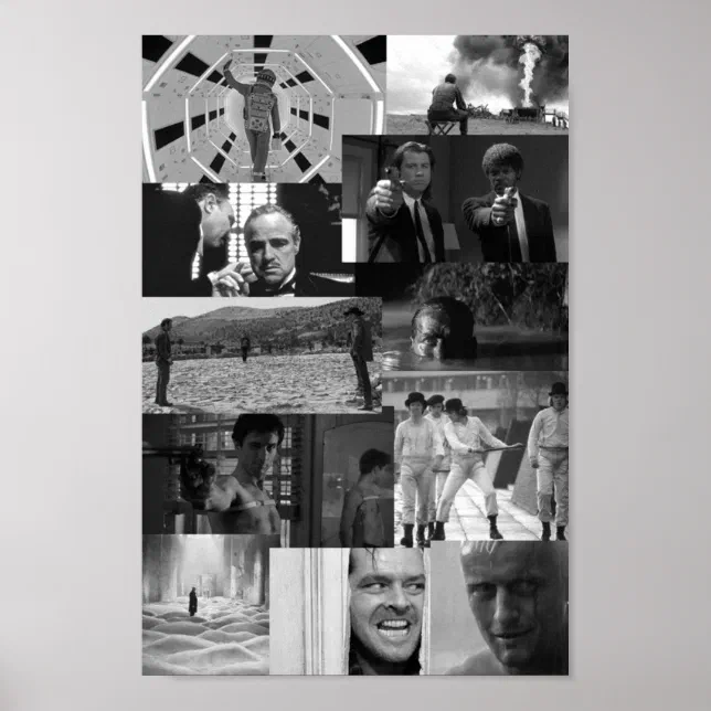 Iconic Movie Scene Collage Poster | Zazzle