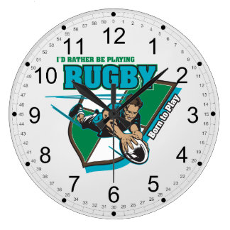 Rugby Wall Clocks | Zazzle.co.uk