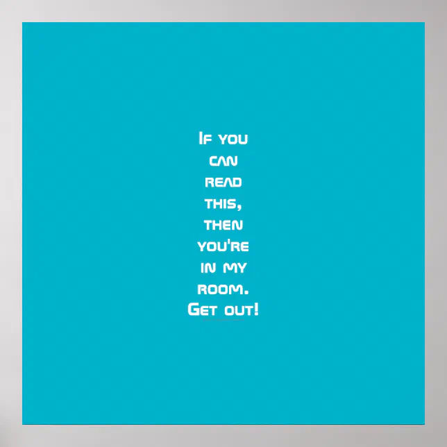 If you can read this... poster | Zazzle
