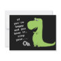 If You're Happy Clap T Rex Dinosaur Funny Postcard | Zazzle