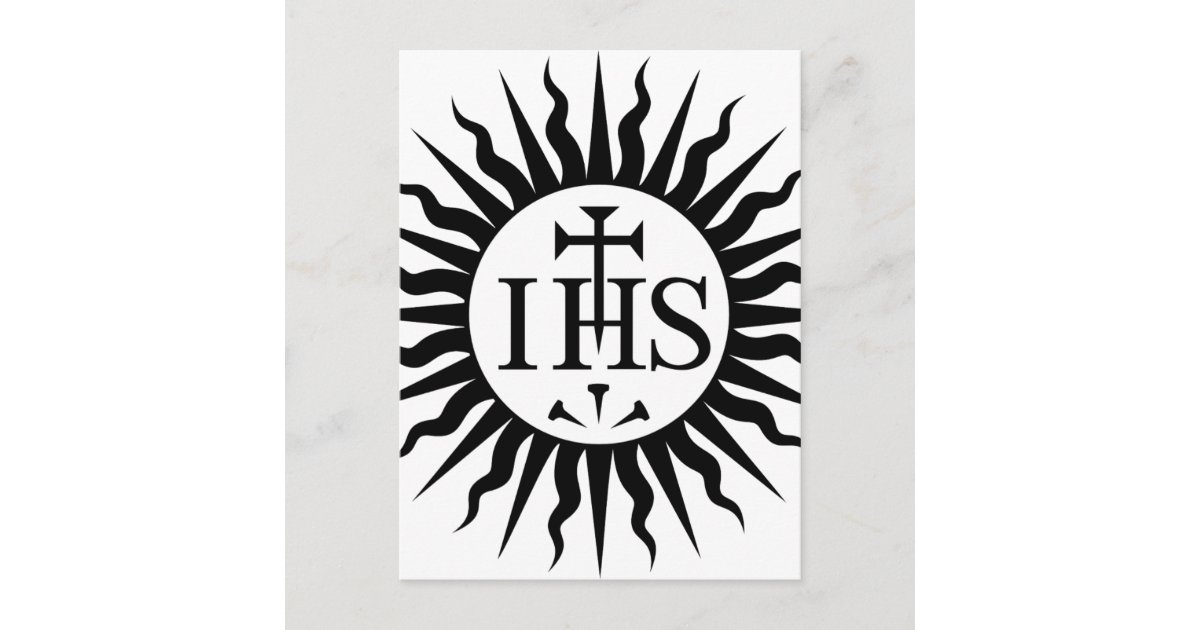 IHS Jesus sun Postcard | Zazzle
