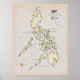 Illustrated map of Luzon Philippines map Poster | Zazzle