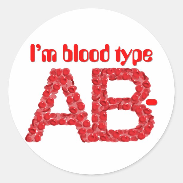 Blood Type Stickers & Labels | Zazzle UK