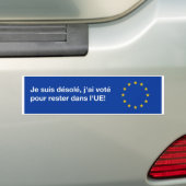 'I'm sorry EU' bumper sticker in French | Zazzle