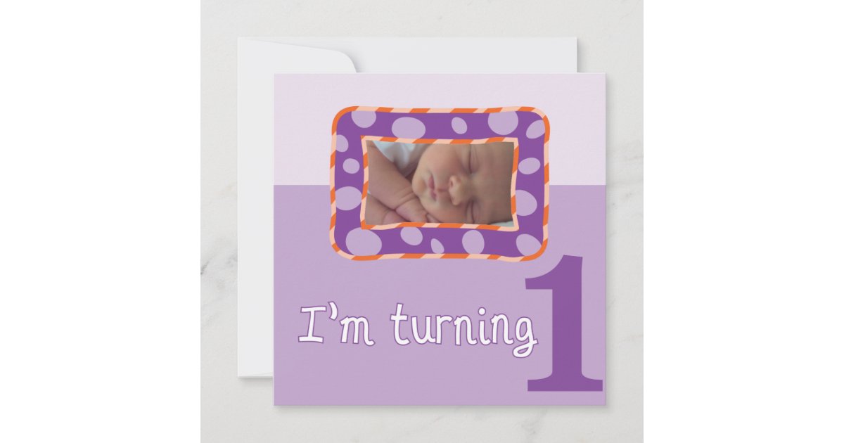 I'm Turning One Birthday Party Invitation | Zazzle