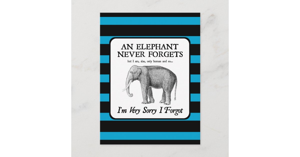 I'm Very Sorry I Forgot Postcard | Zazzle