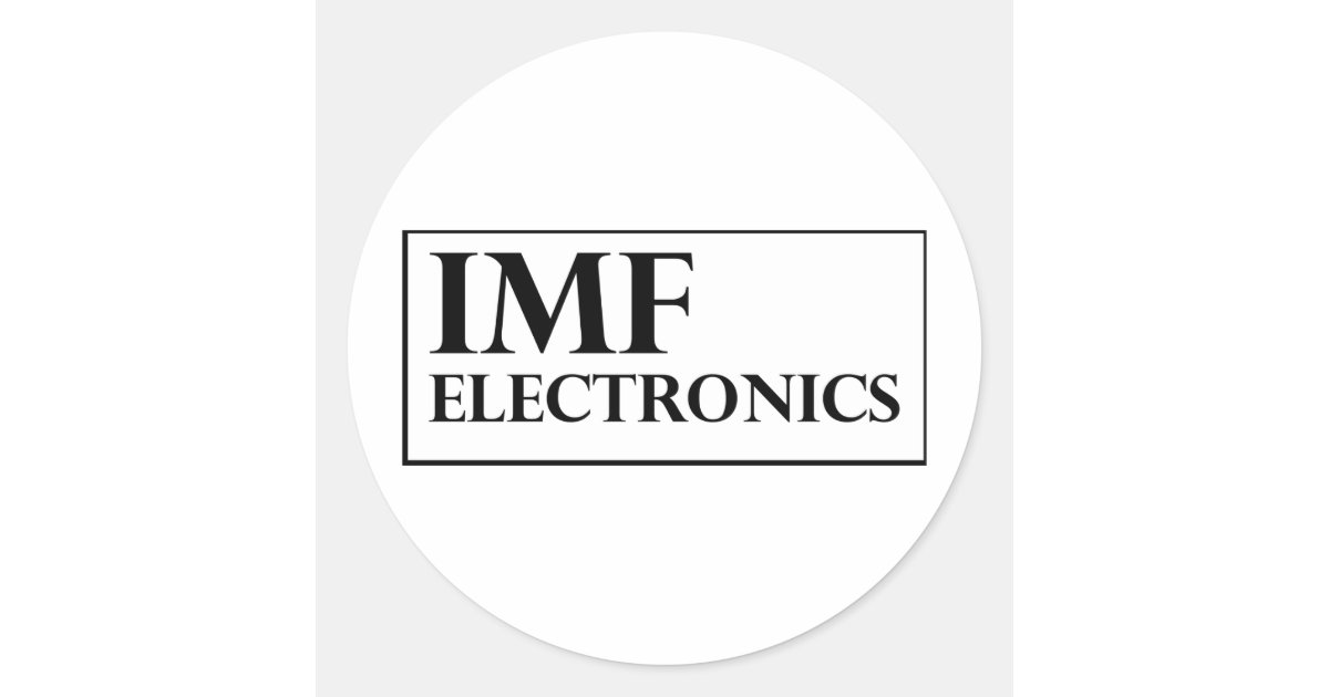 IMF Electronics logo Classic Round Sticker | Zazzle