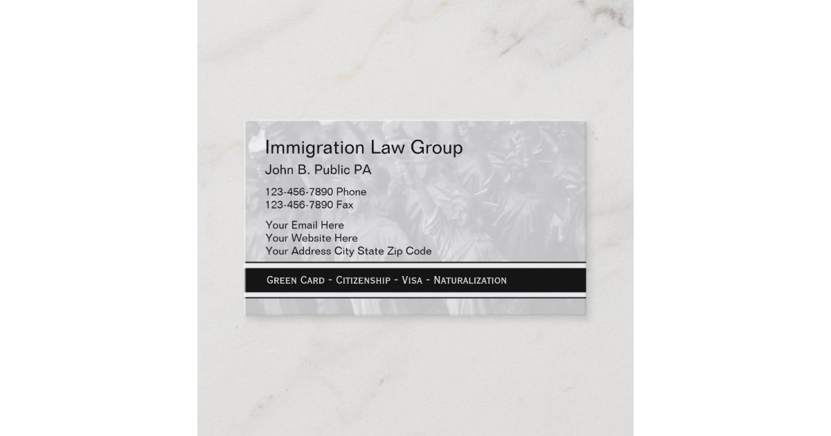 Immigration Attorney Business Cards | Zazzle