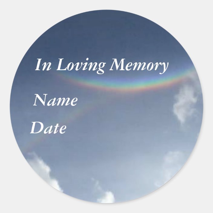 In Loving Memory Classic Round Sticker | Zazzle.co.uk