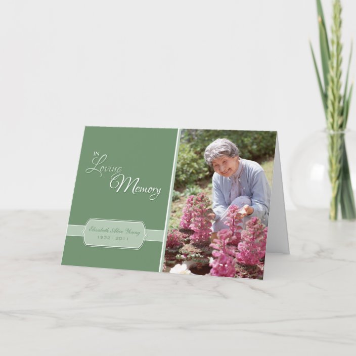 In Loving Memory Custom Photo Card | Zazzle.co.uk