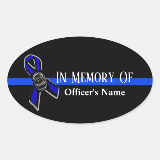 IN MEMORY OF OFFICER SUPPORT POLICE BUMPER STICKER | Zazzle.co.uk
