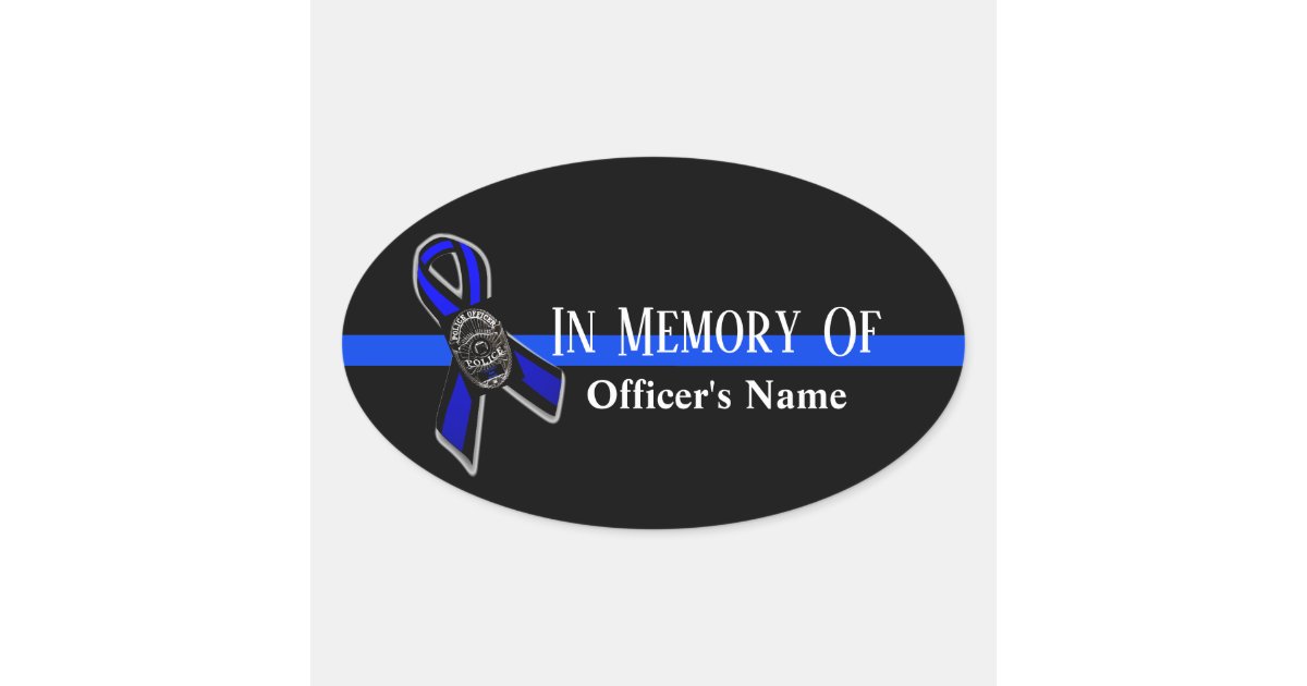 IN MEMORY OF OFFICER SUPPORT POLICE BUMPER STICKER | Zazzle