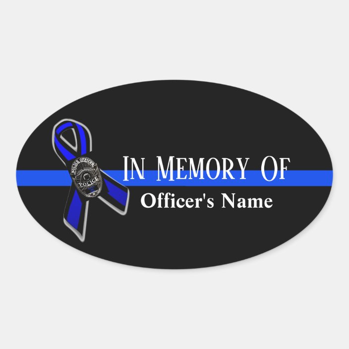 IN MEMORY OF OFFICER SUPPORT POLICE BUMPER STICKER | Zazzle.co.uk