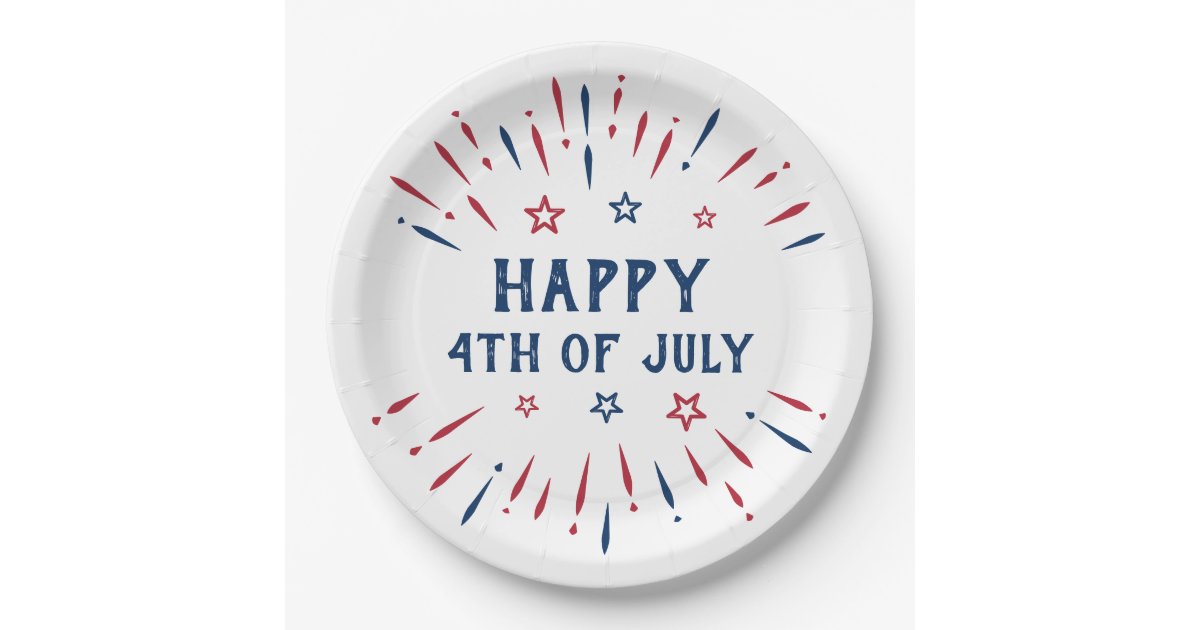 Independence Day 4th Of July Patriotic American Paper Plate | Zazzle