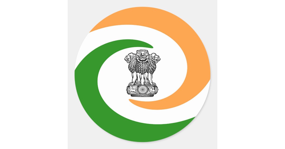 Indian flag classic round sticker | Zazzle