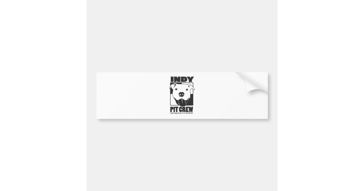 Indy Pit Crew Official Logo Bumper Sticker | Zazzle