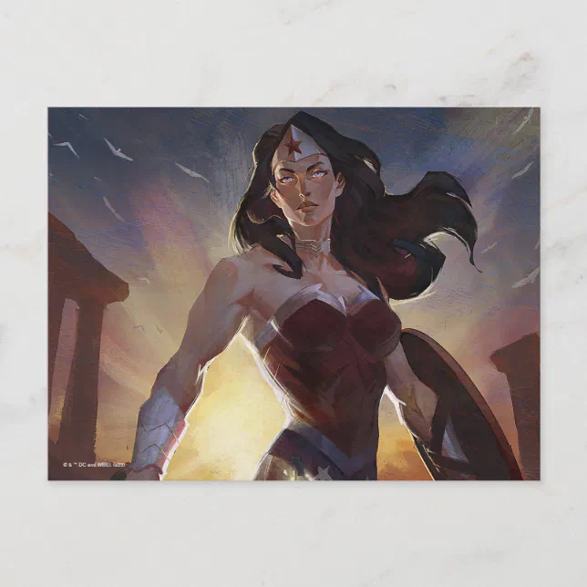 Infinite Crisis Wonder Woman Illustration Postcard | Zazzle
