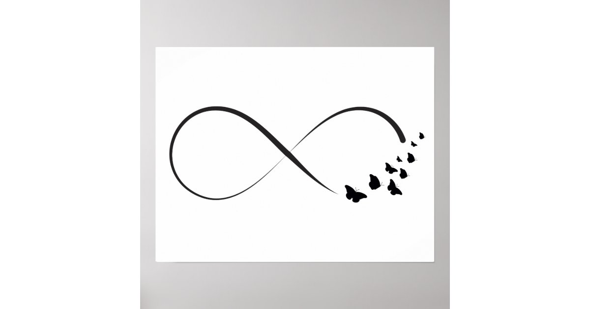 Infinity butterfly symbol poster | Zazzle