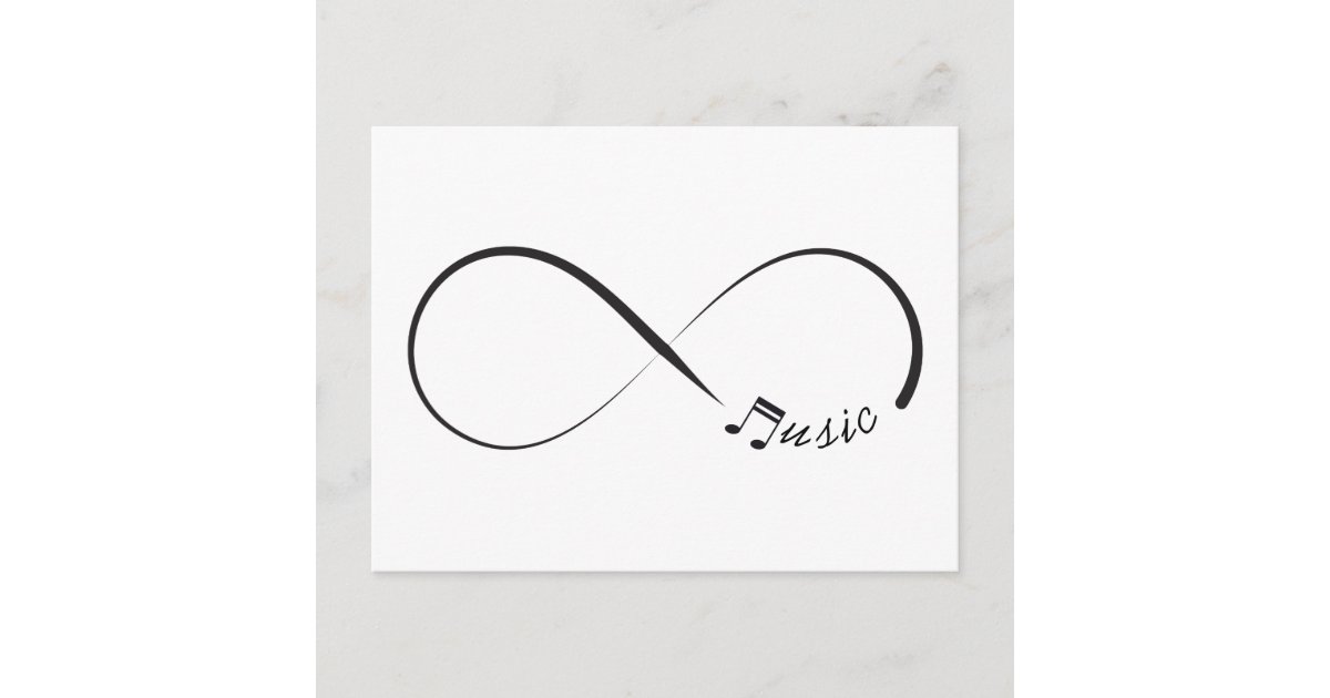 Infinity music symbol postcard | Zazzle