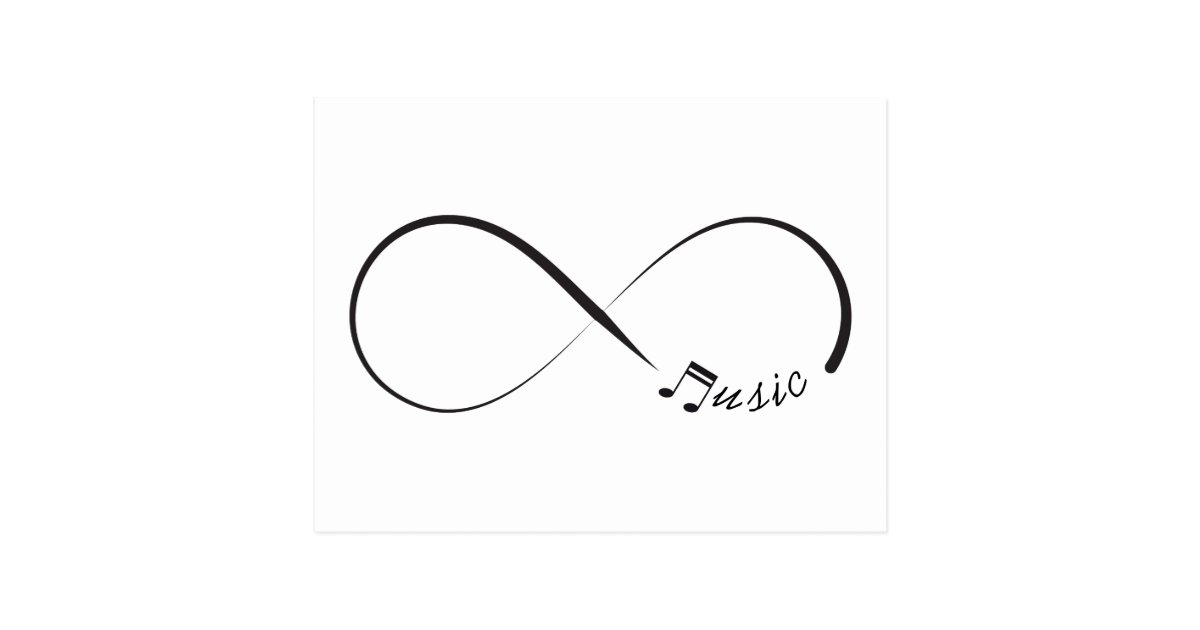Infinity music symbol postcard | Zazzle.co.uk