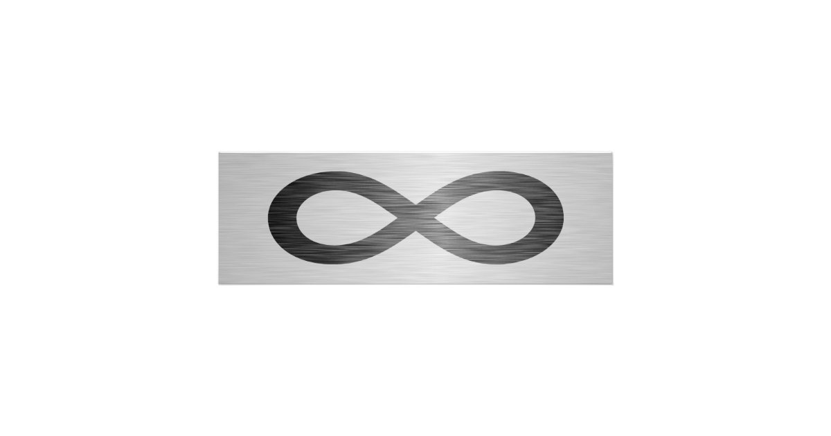 Infinity Symbol On Faux Metal Texture by STaylor Photo Print | Zazzle