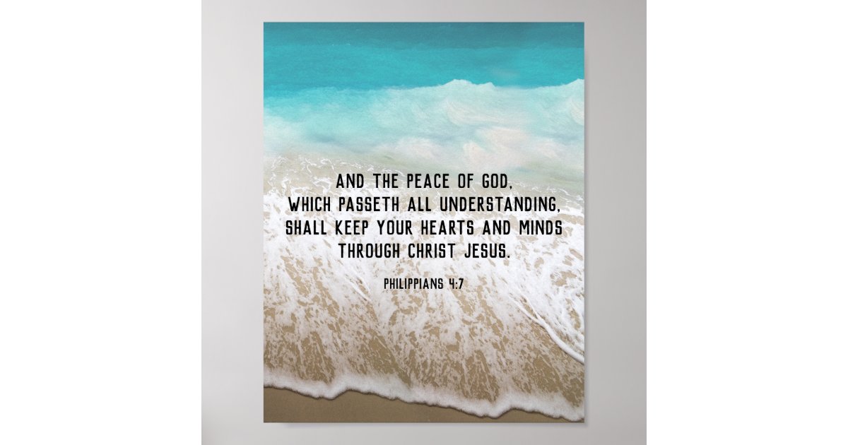 Inspirational Bible Verse Quote Poster | Zazzle