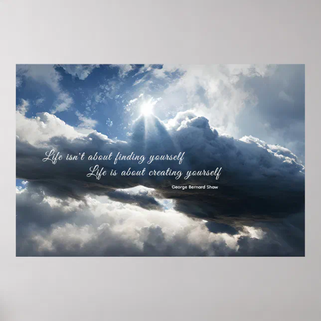 Inspirational "Creating Yourself" Sky Ai Art Poster | Zazzle