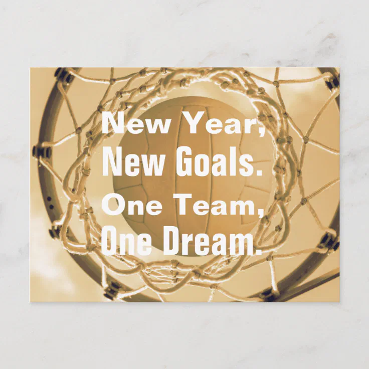Inspirational Netball Theme Picture With Quote Holiday Postcard | Zazzle