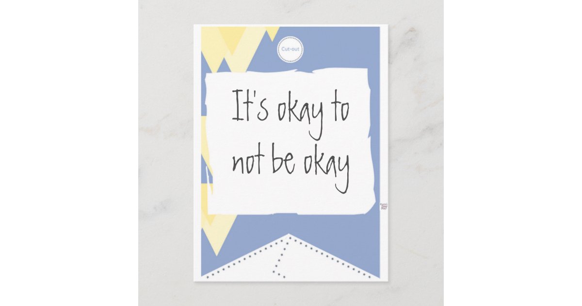 Inspirational quote postcard cut-out flag. Gift | Zazzle