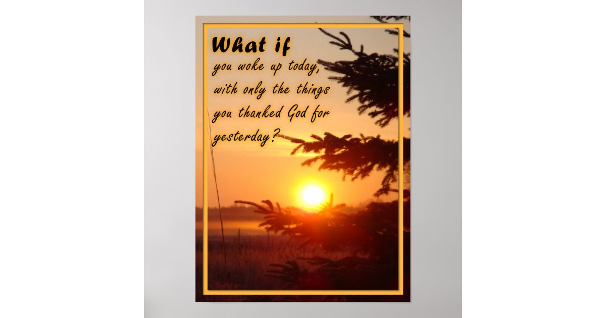 Inspirational Thank God Poster | Zazzle