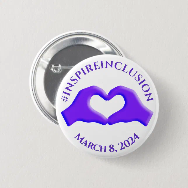 Inspire Inclusion Hashtag March 8 Women's Day 2024 6 Cm Round Badge ...