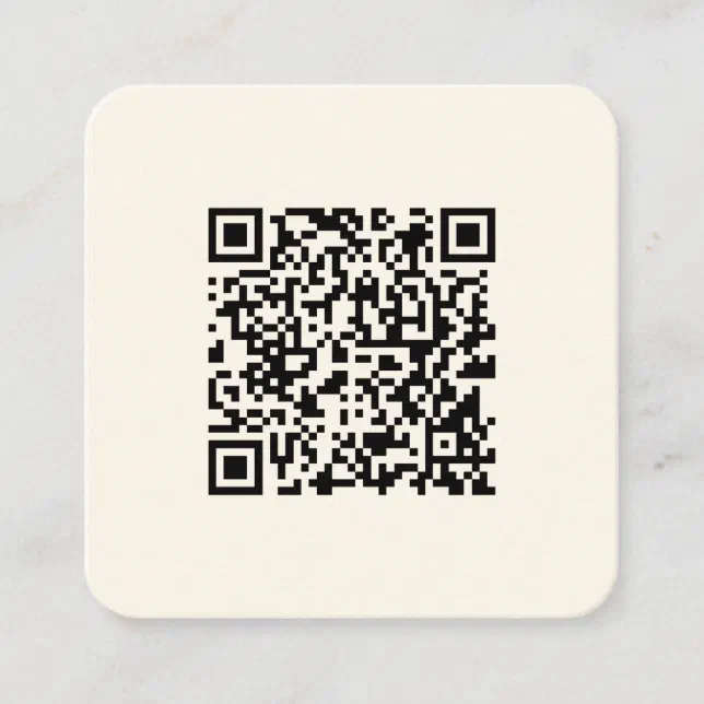 Instantly Create a QR Code | Editable Off White Square Business Card ...