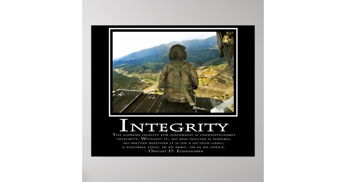 Integrity Poster | Zazzle
