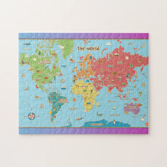 Interactive World Map Jigsaw Puzzle | Zazzle
