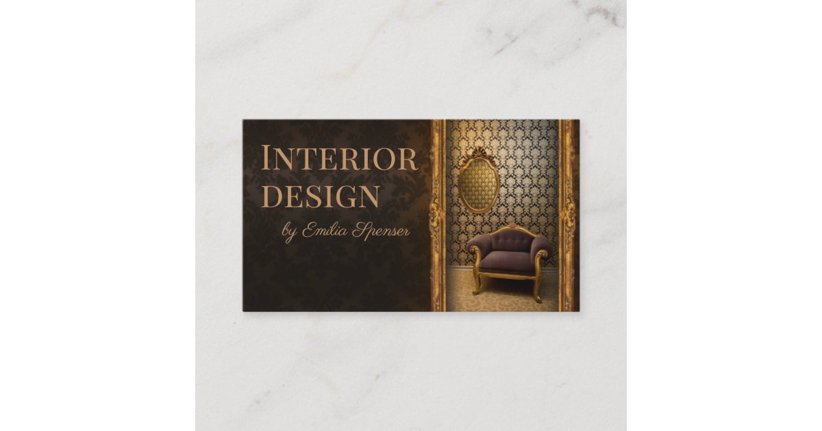 Interior Designer Classic Style Chocolate Card | Zazzle