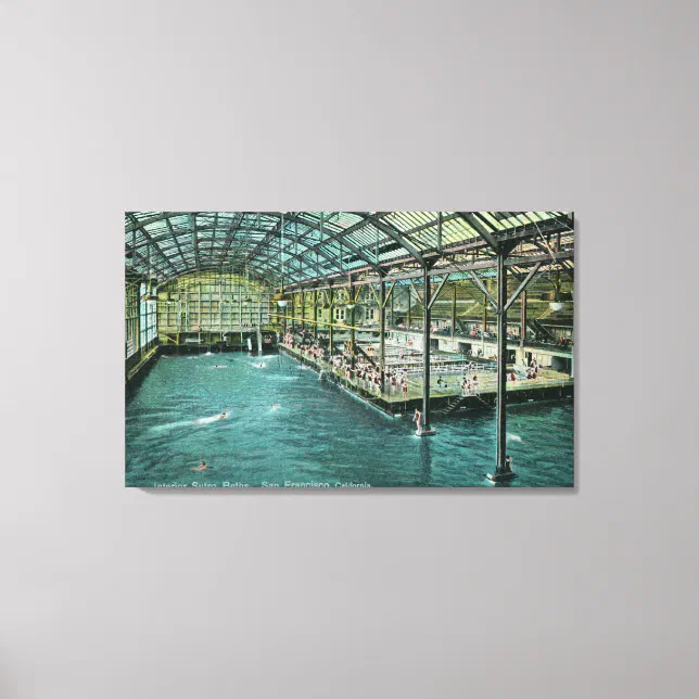 Interior View of the Indoor Sutro Baths Canvas Print | Zazzle