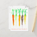 International Carrot Day April 4 Watercolor Postcard | Zazzle