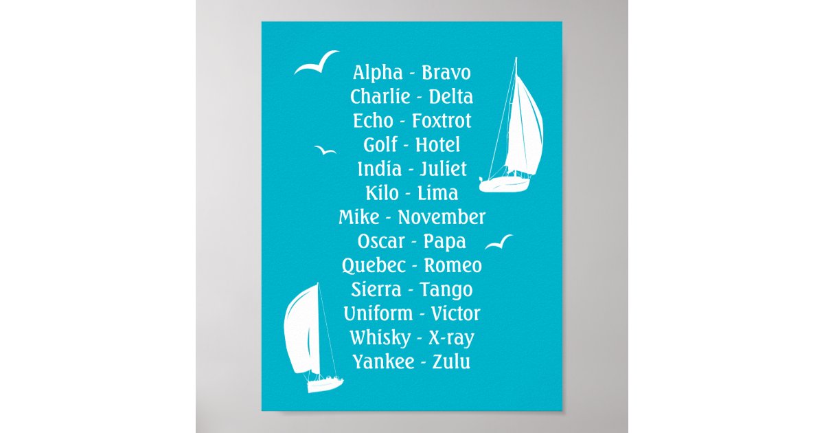 International Phonetic Alphabet Boats Shipping Poster | Zazzle
