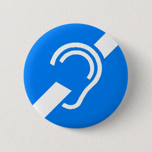 International Symbol For The Deaf Badges & Pins | Zazzle UK