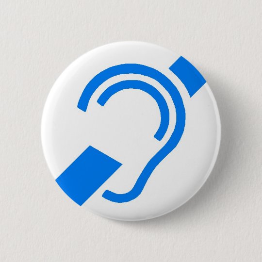 International Symbol for the Deaf 6 Cm Round Badge | Zazzle.co.uk