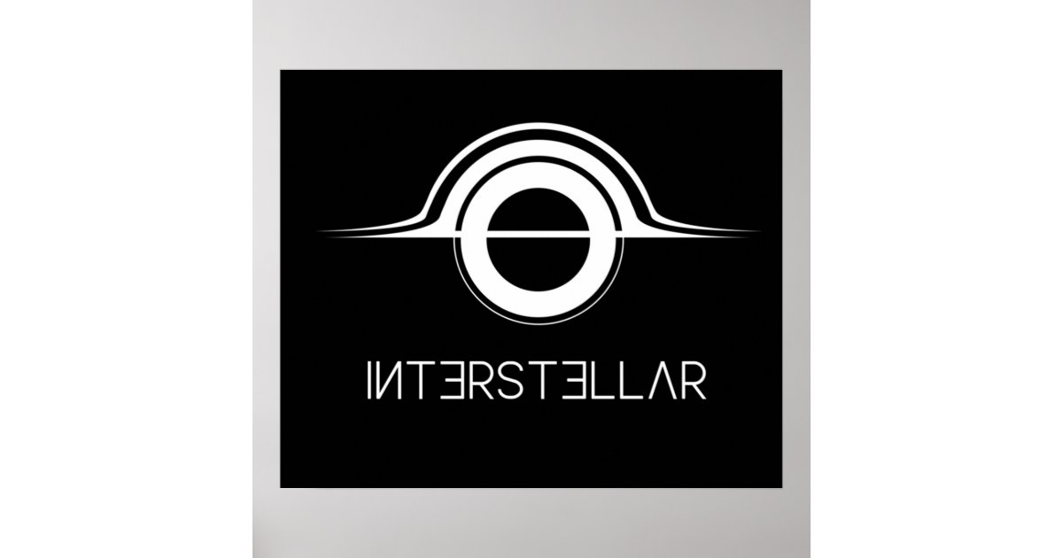 Interstellar Gargantua logo white Poster | Zazzle