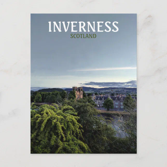 Inverness, Scotland, UK evening view Postcard | Zazzle