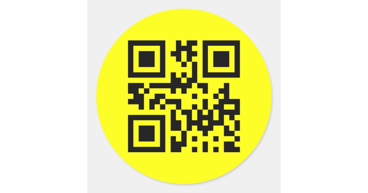 Inverted ☻ Happy Face -- QR Code Classic Round Sticker | Zazzle