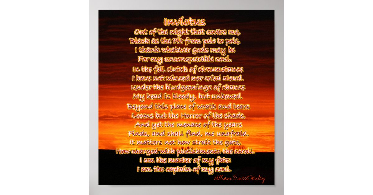 Invictus Poster | Zazzle