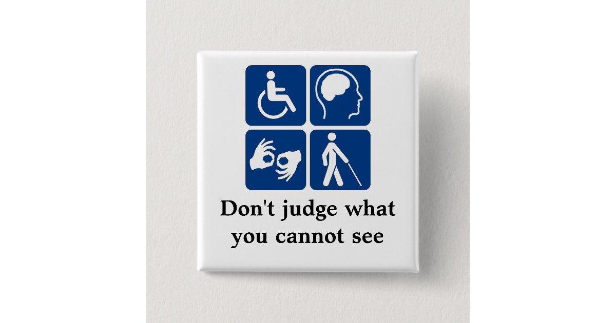 Invisible Disabilities 15 Cm Square Badge | Zazzle