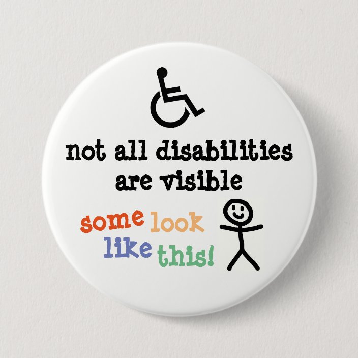 Invisible Disability Badge | Zazzle.co.uk