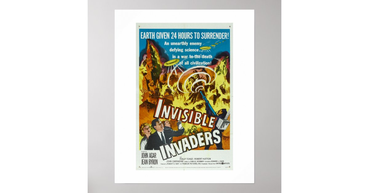 Invisible Invaders Poster | Zazzle