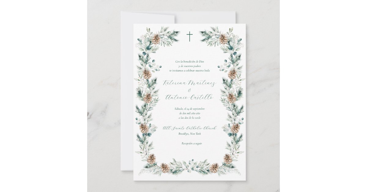 Invitacion de Boda Cristiana Spanish Wedding Invitation | Zazzle