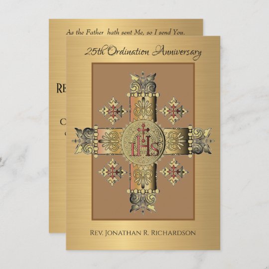 Invitation Catholic Priest Ordination Anniversary | Zazzle.co.uk