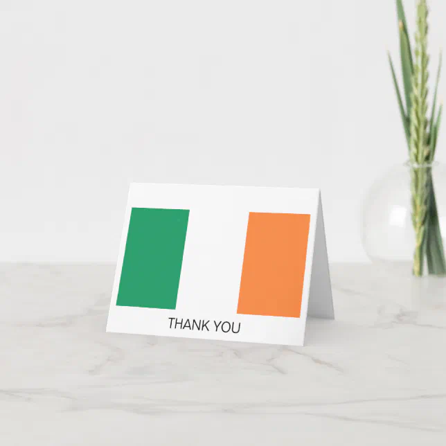 Ireland Flag Thank You Card | Zazzle